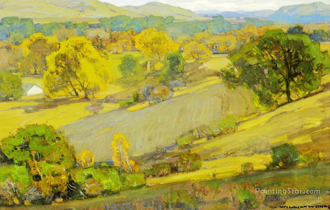 Autumn Landscape Artwork By William Wendt Oil Painting & Art Prints On ...